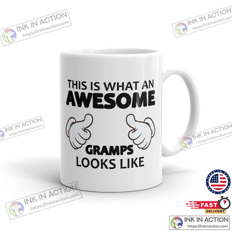 Gift for New Grandpa, This is What an Awesome Gramps Looks Like Mug ...