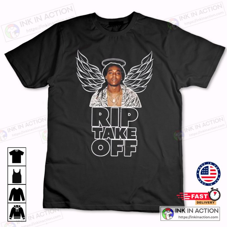 Migos Takeoff Shirt Quavo Takeoff Offset Takeoff Rapper Merch 90s RIP ...