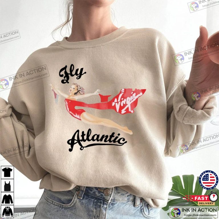 Princess Diana Virgin Atlantic Sweatshirt, Fly Vintage Princess Diana ...
