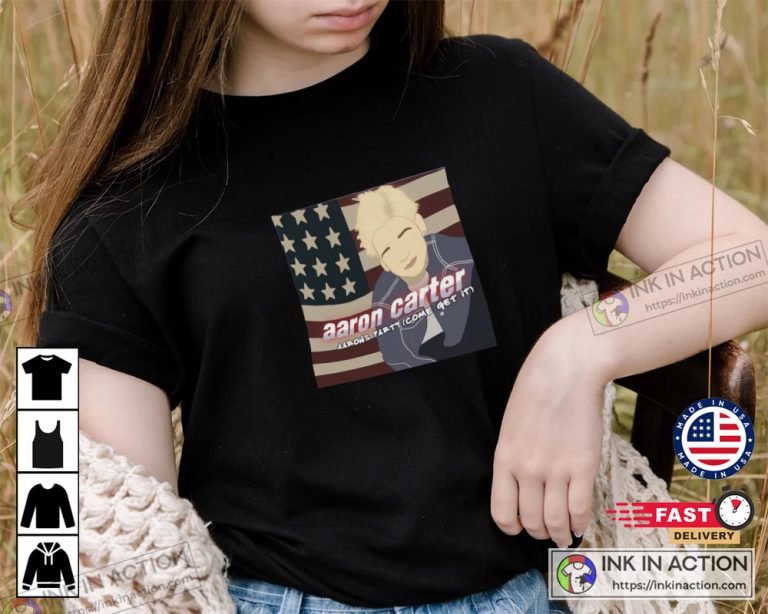 RIP Aaron Carter Album Sticker 90s Style T-Shirt Rest In Peace Shirt ...