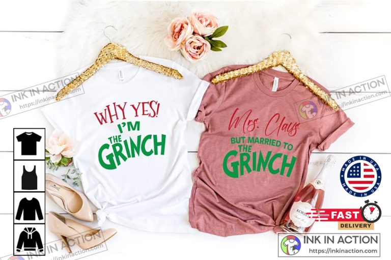 X-mas Mrs. Claus But Married To The Grinch Tee Married Christmas Grinch ...