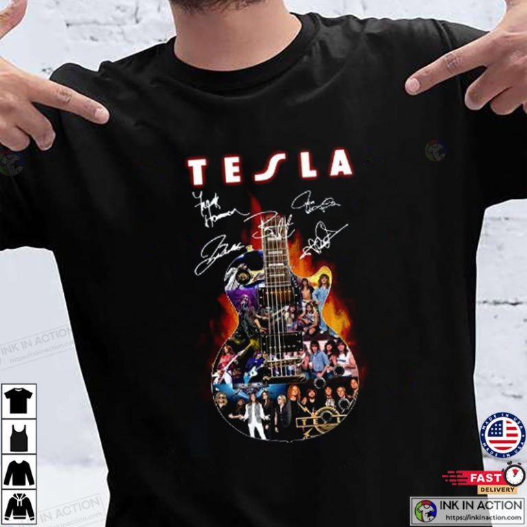 Tesla Band Album Cover Photo Guitar T-shirt - Print your thoughts. Tell ...