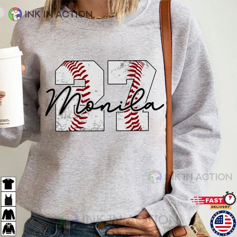 Custom Baseball Number Shirt, Baseball Mom Shirt, Baseball Lover Shirt ...