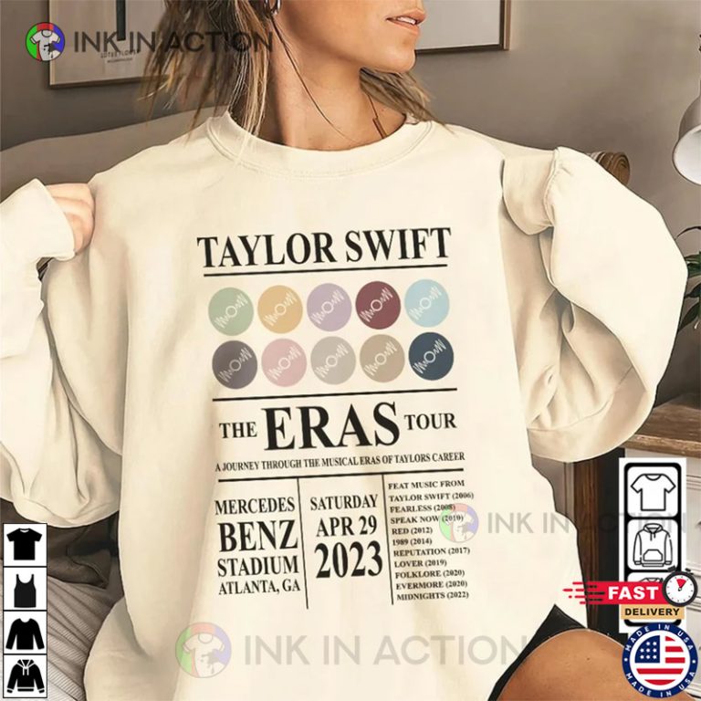 Custom The Eras Tour Date Shirt, The Eras Tour Merch Shirt - Print your ...
