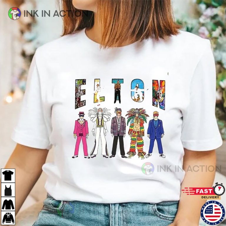 Elton John Tour 2023 Merch Fan Shirt - Print your thoughts. Tell your ...