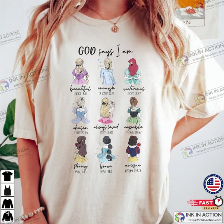 God Says I Am Princess Shirt, Disney Family Trip - Print your thoughts ...