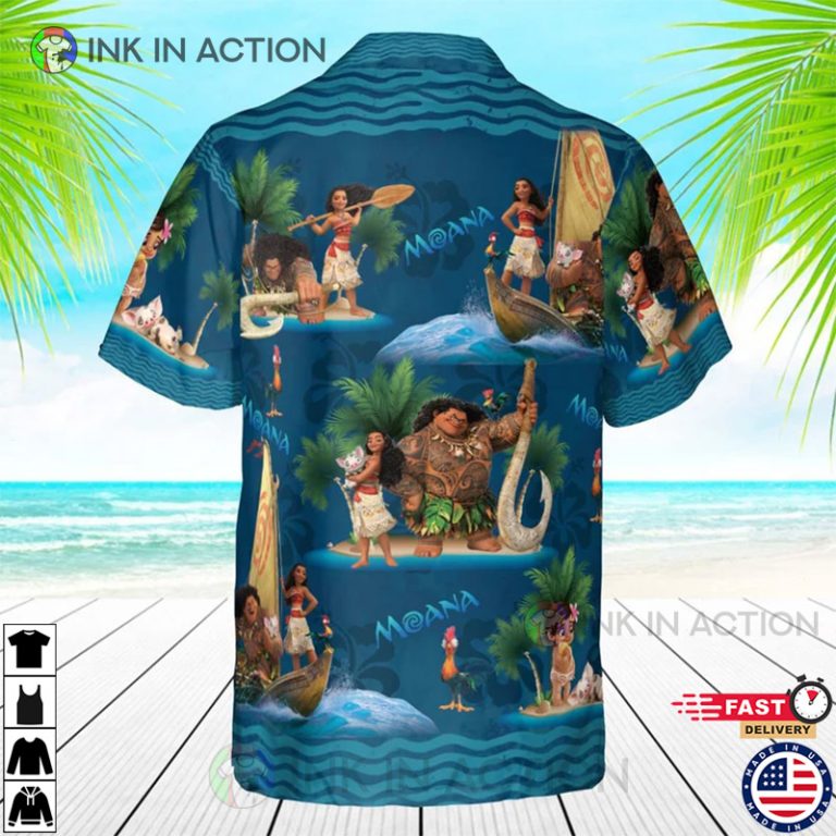 Moana And Maui Disney Hawaiian Shirt, Disneyland Trip Hawaiian Shirt ...