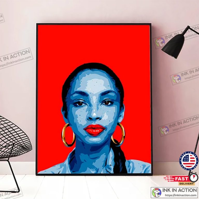 Sade Adu Retro Portrait Poster - Ink In Action