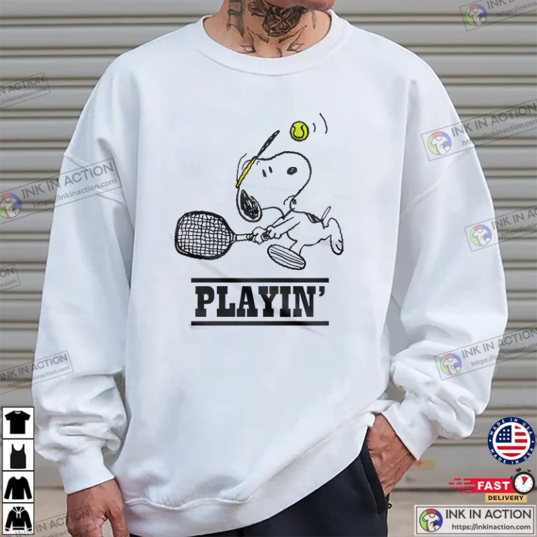Snoopy Playing Tennis Sport Shirt - Print your thoughts. Tell your stories.