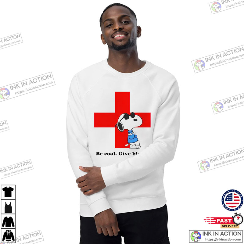 Snoopy Pocket Blood Donation, Give Blood Red Cross Simple Shirt - Ink ...