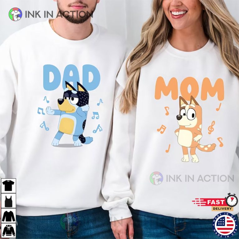 Bluey Family Matching Shirt, Bluey Dad Bluey Mom - Print your thoughts ...