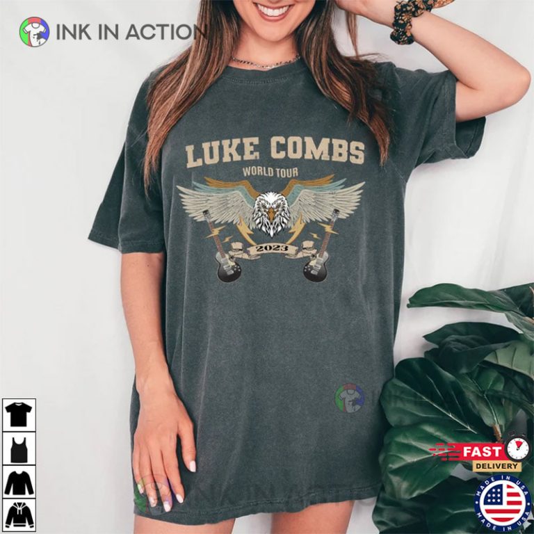 Luke Combs 2023 Tour T-Shirt, Luke Combs Bullhead Tour 2023 Merch ...