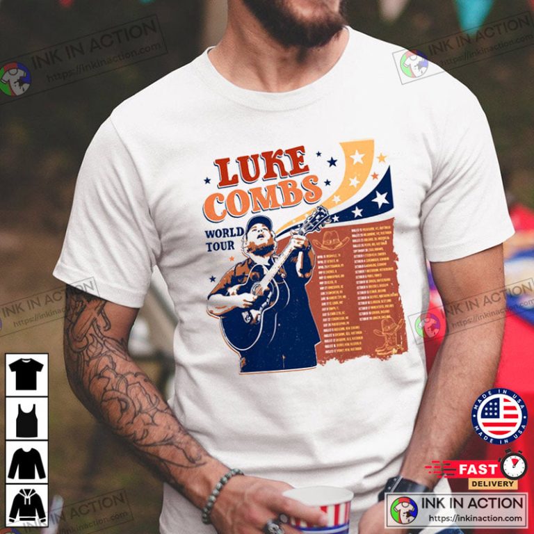 Luke Combs World Tour 2023 Shirt, Luke Combs Tour Dates - Print your ...