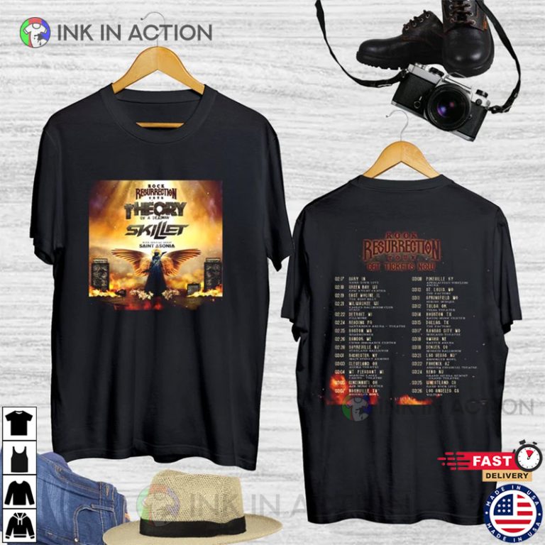 Rock Resurrection Tour Theory of a Deadman Skillet T-Shirt - Print your ...