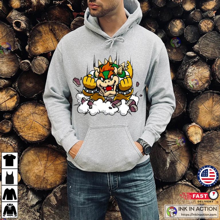 Super Mario Angry Bowser, Mario Bowser Jr. Shirt - Print your thoughts ...