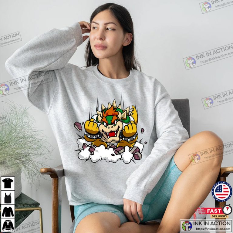 Super Mario Angry Bowser, Mario Bowser Jr. Shirt - Print your thoughts ...