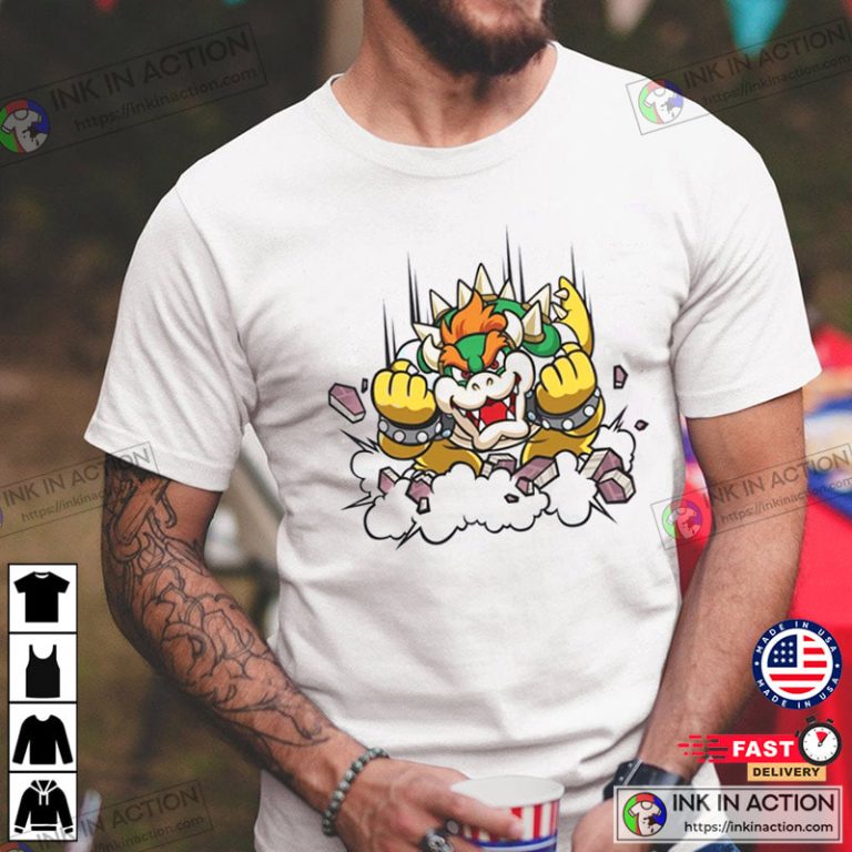 Super Mario Angry Bowser, Mario Bowser Jr. Shirt - Print your thoughts ...
