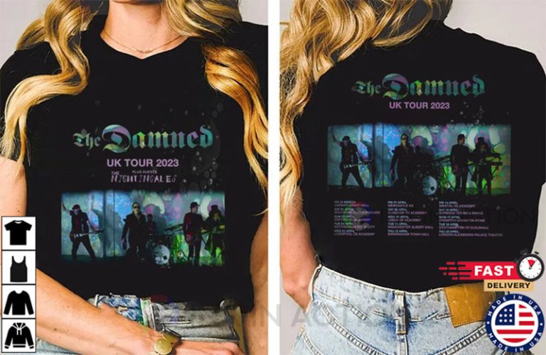 The Damned UK Tour 2023 Shirt, The Damned Rock Band - Print your ...