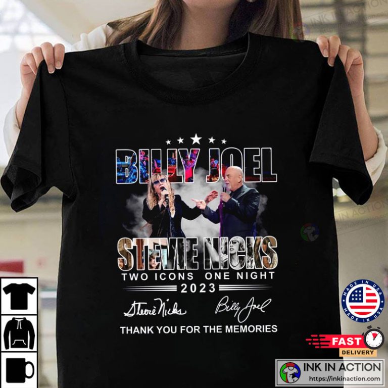 Billy Joel Stevie Nick Two Icons One Night Tshirt, Billy Joel Stevie ...