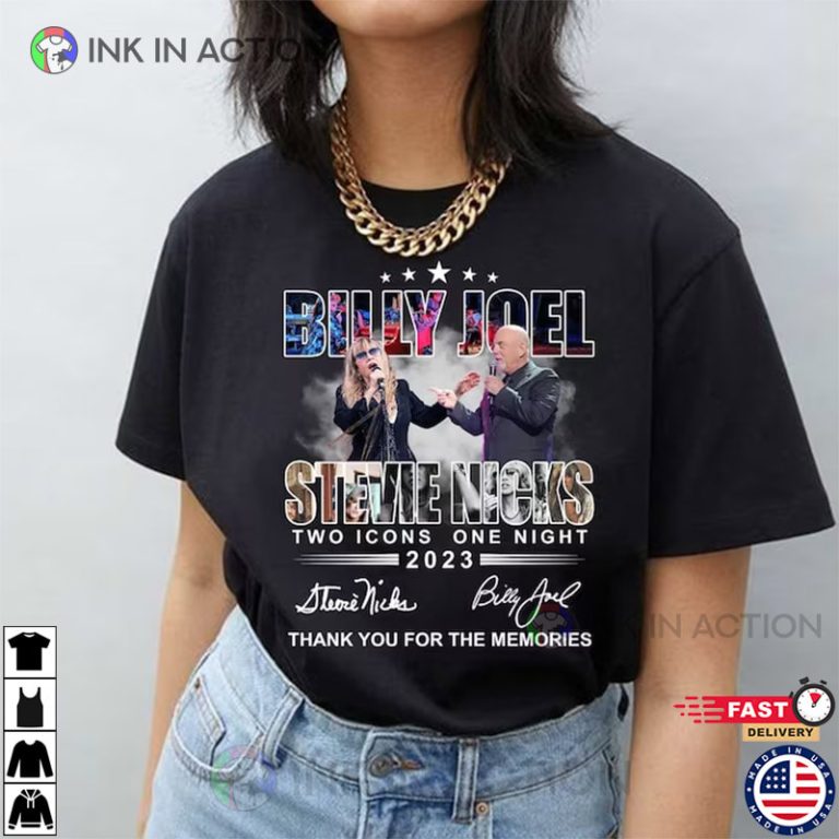 Billy Joel Stevie Nick Two Icons One Night Tshirt, Billy Joel Stevie ...