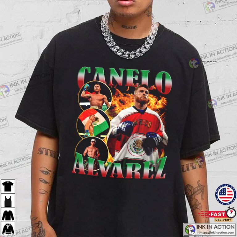Canelo Alvarez 90s Vintage Bootleg Tee, Boxing Shirt - Print your ...