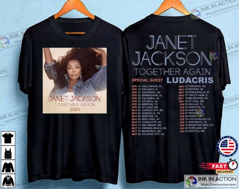 Janet Jackson Together Again Tour 2023 Shirt - Print your thoughts ...