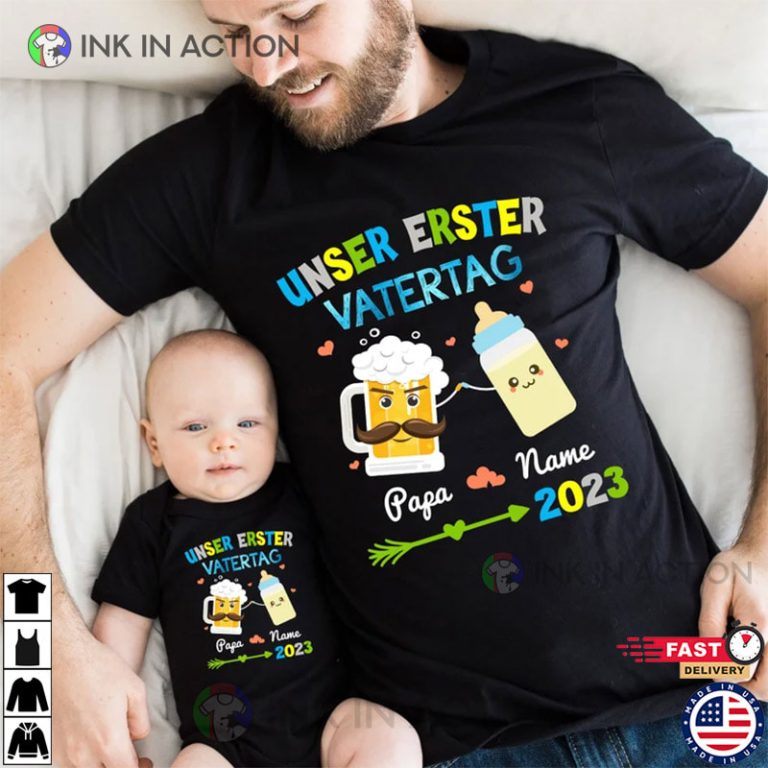 Personalized Our First Father's Day Shirt, Custom Father's Day Gifts ...