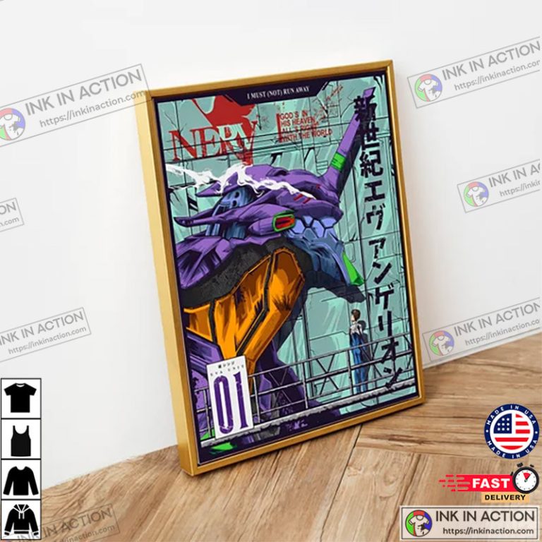 Neon Evangelion Poster, Anime Home Decor Neon Genesis Evangelion Wall ...