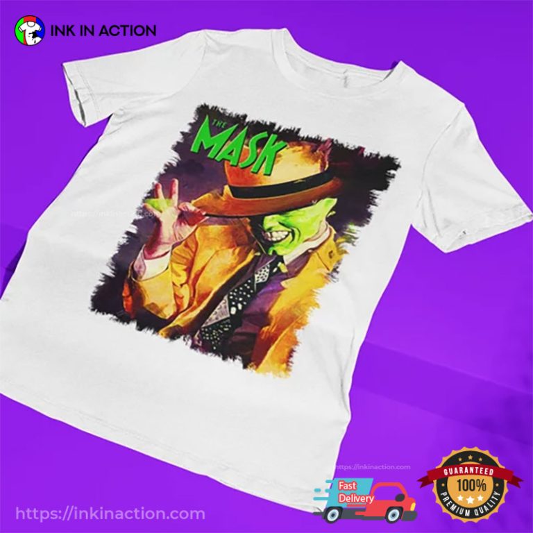 The Mask Jim Carrey Movie Poster 90s Cool Graphic Tees - Print your ...