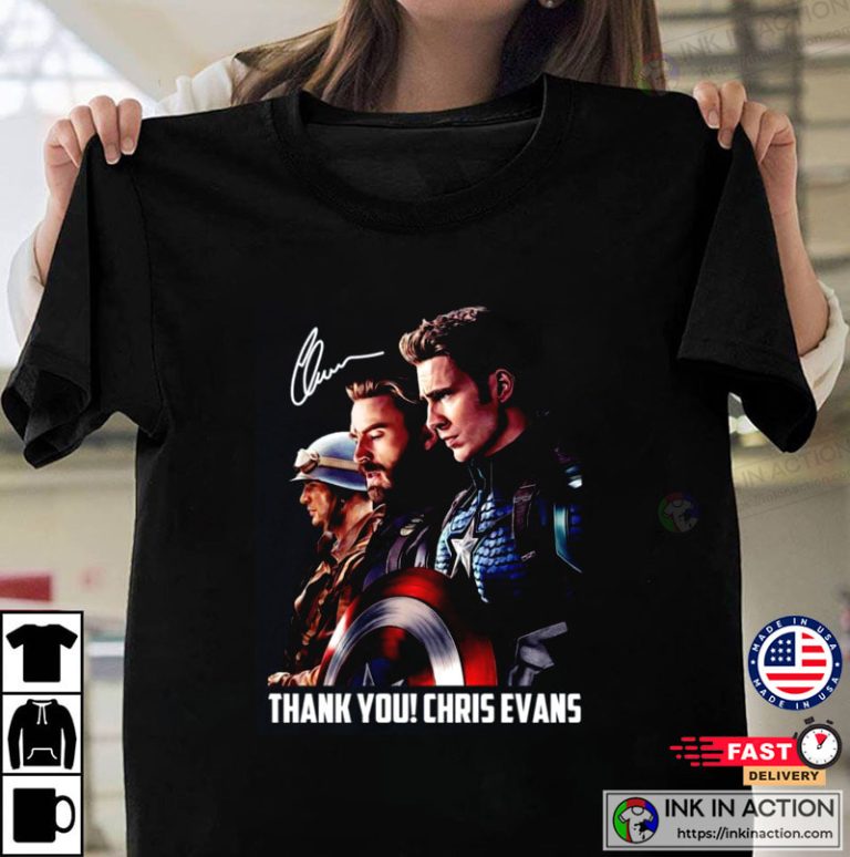 Captain America Thank You Chris Evans Signature T-Shirts - Print your ...