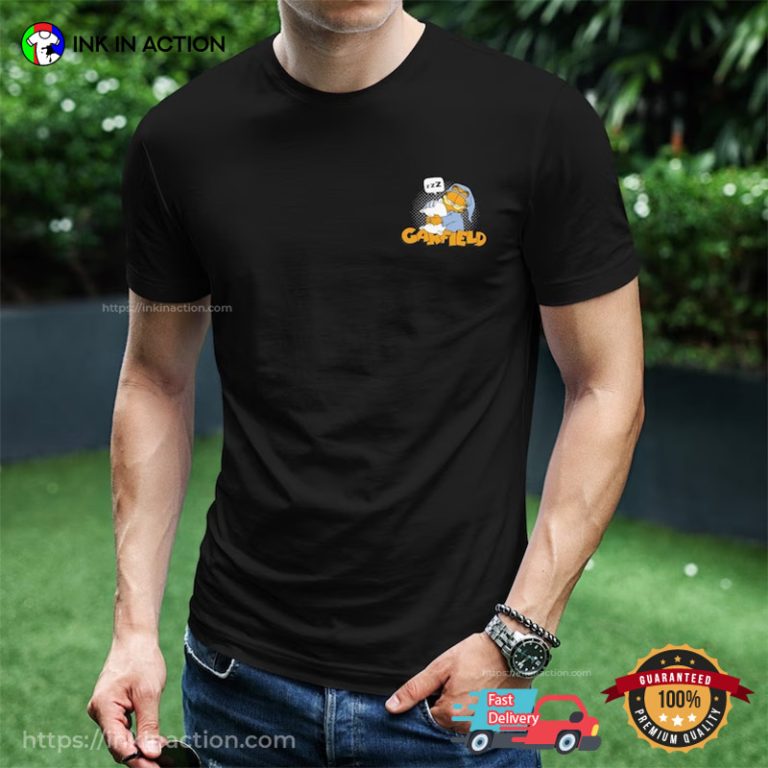 Funny Garfield Sleeping Shirt, Garfield Mondays Merch - Print your ...