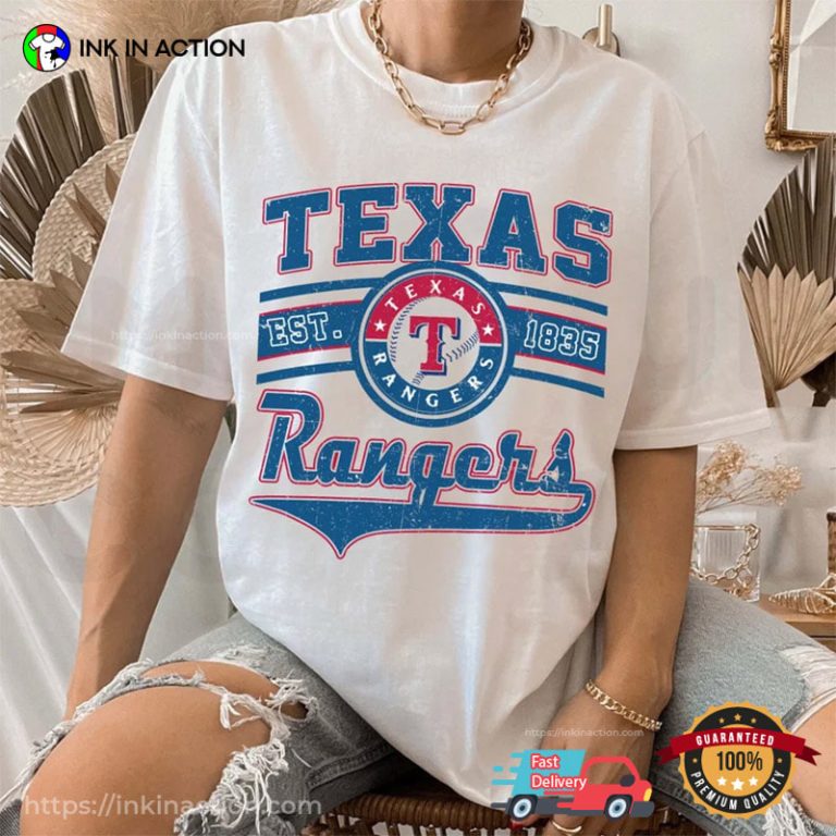 Retro Texas EST 1835 Rangers Baseball Shirts - Print your thoughts ...