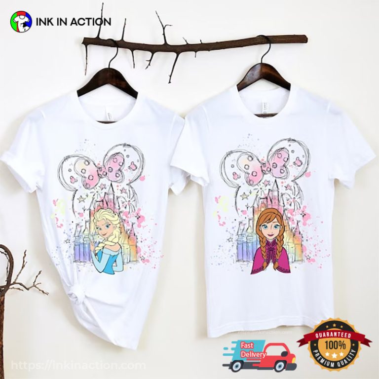 Frozen Besties Matching Elsa Anna Princess Shirt, Disney Gift - Print ...