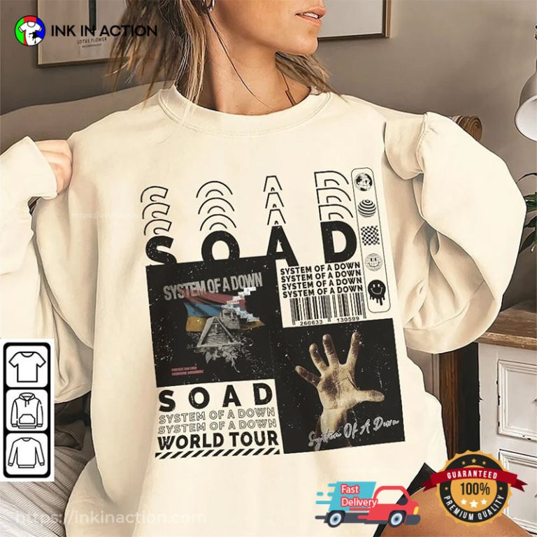 Vintage SOAD World Tour 2023 Album Shirt - Print your thoughts. Tell ...