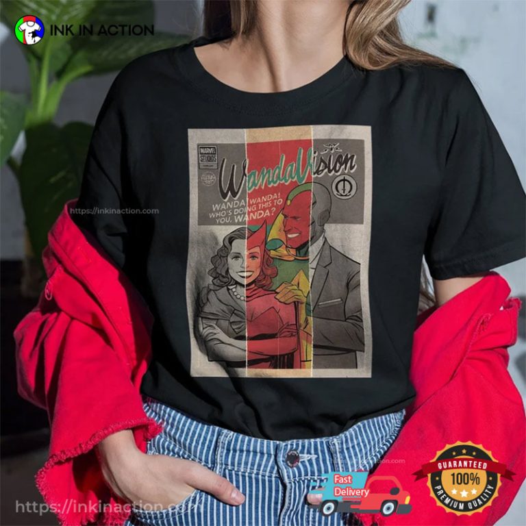 Wanda Maximoff Wandavision Retro 90s Comics Shirt - Print your thoughts ...