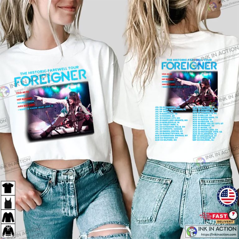 Foreigner Tour 2023 The Histroric Farewell 2 Sided Shirt - Print your ...