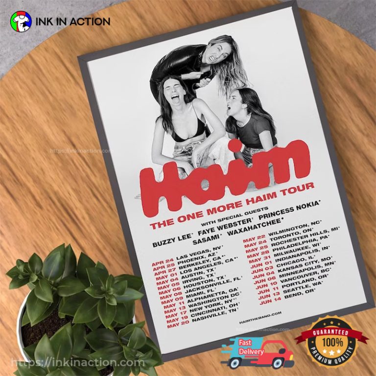 HAIM The One More Haim Tour 2022 Poster - Print your thoughts. Tell ...