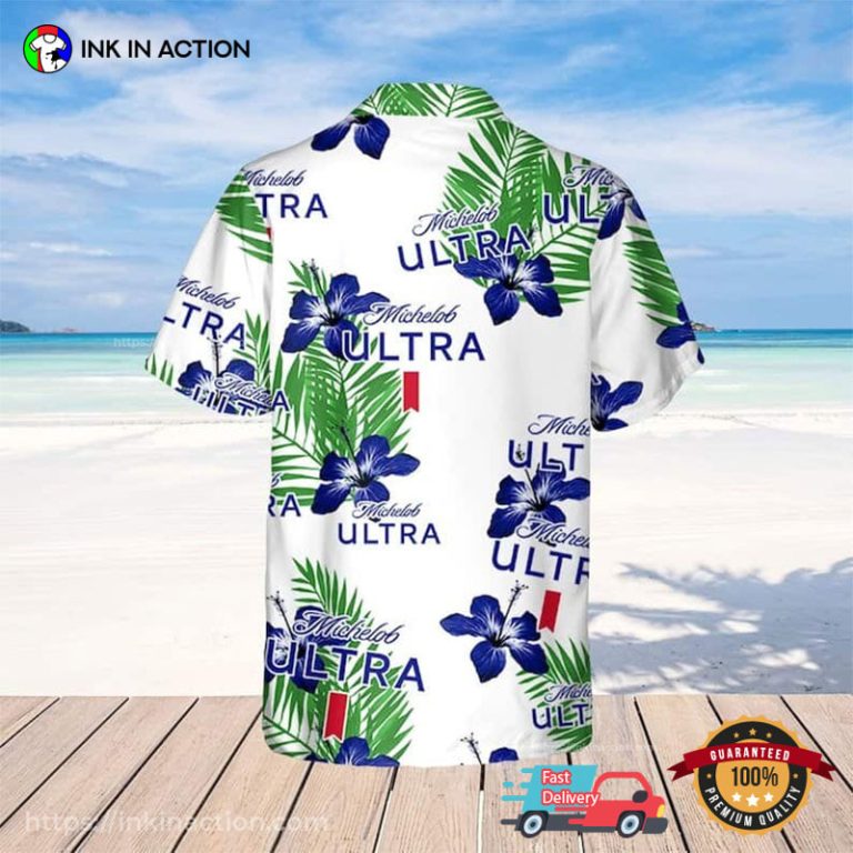 Michelob Ultra Beer Hawaiian Shirt Hibiscus Flower Pattern - Print your ...