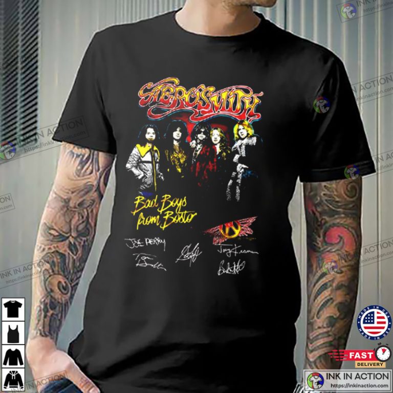 Aerosmith Band Signature T-Shirt - Print your thoughts. Tell your stories.