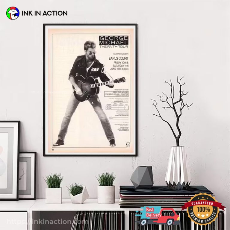 George Michael Faith Music Album Poster - Ink In Action