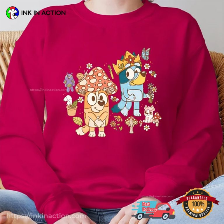 King And Mushroom Bluey Family Shirt, Bluey Cartoon Merch - Print your ...