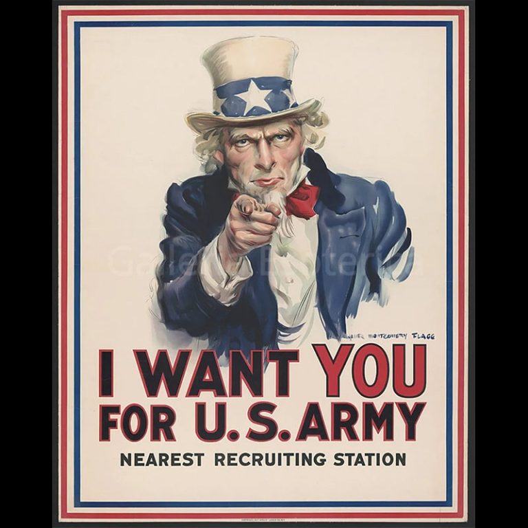 Uncle Sam 'I Want You' Vintage Army Recruiting Poster - Print your ...