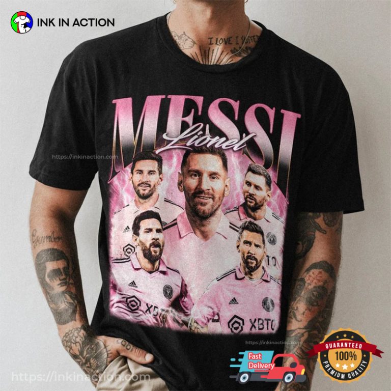 Vintage Messi Inter Miami Graphic Tee - Print your thoughts. Tell your ...