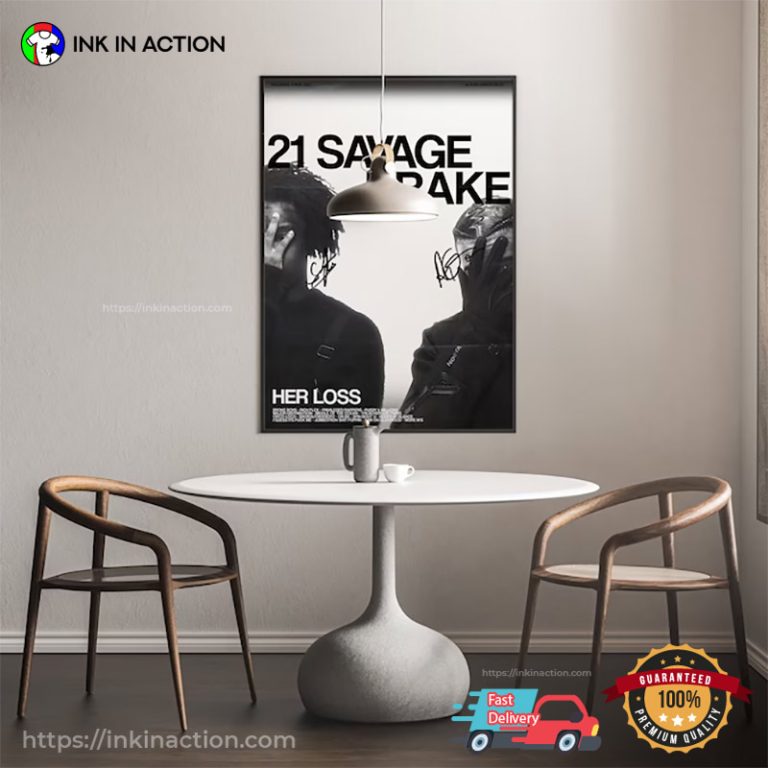 21 Savage Drake Her Loss Album Cover Poster - Print your thoughts. Tell ...