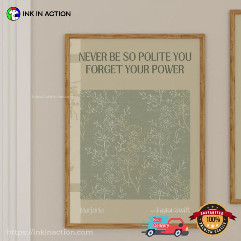 Marjorie Taylor Swift Lyrics Vintage Floral Wall Decor - Print your ...