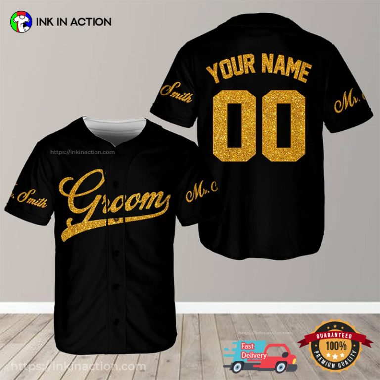 Personalized Married Couple Groom And Bride Baseball Jersey - Print ...