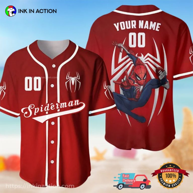 Personalized Spiderman Marvel Baseball Jersey - Print your thoughts ...