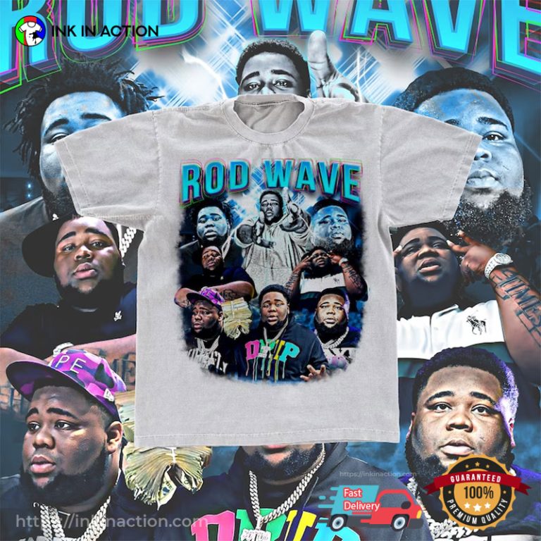 Rod Wave Collage Vintage T-shirt - Print your thoughts. Tell your stories.