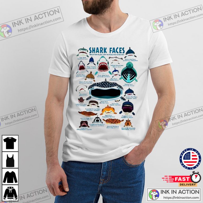Shark Faces Sea Life Limited Edition Shirt - Print your thoughts. Tell ...