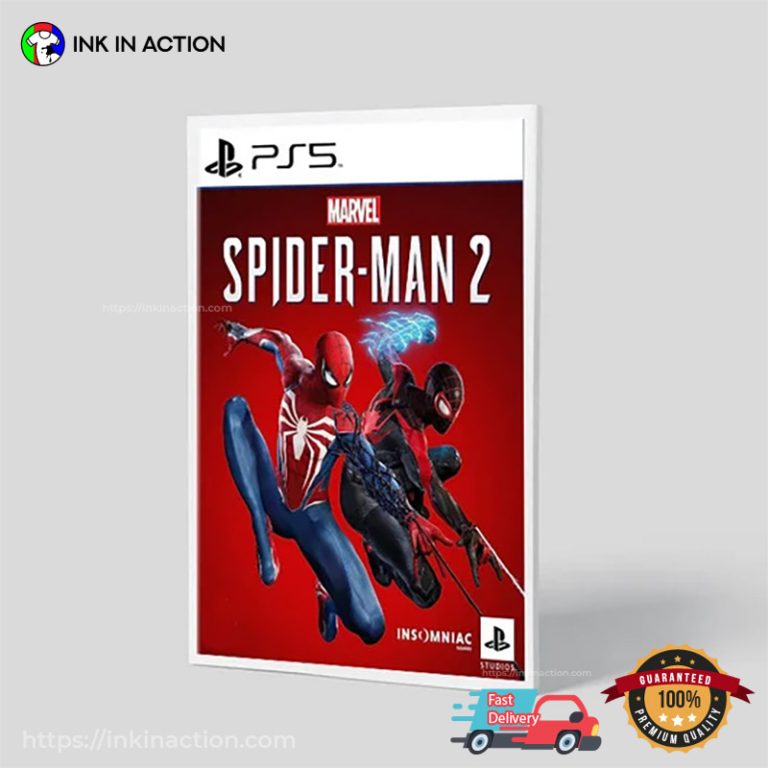 Spiderman 2 PS5 Game Poster, Spider Man Merch - Print your thoughts ...